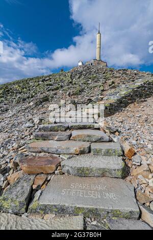 Summit installation on Gausta or Gaustatoppen highest mountain in ...