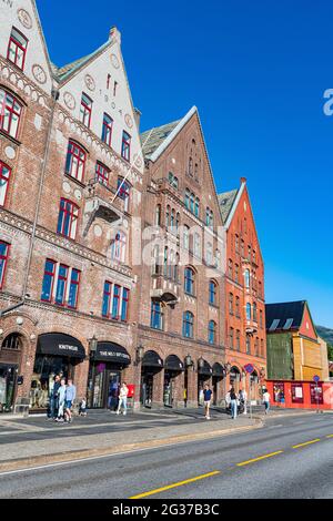 Bryggen, series of Hnaseatic buildings, Unesco world heritage site ...