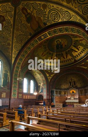 Interior view Chapel of Grace, Benedictine Archabbey Beuron, Beuron ...