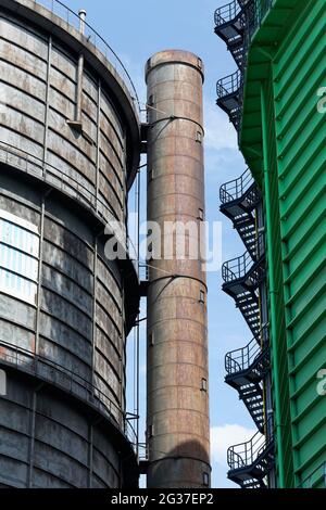 Coking plant of HKM, Huettenwerke Krupp-Mannesmann in Duisburg ...