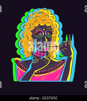 carnival party mask decoration neon vector illustration Stock Vector ...