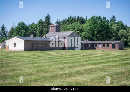 Sandbostel, Germany. 14th June, 2021. Joy Schmidt (l-r), intern at the ...