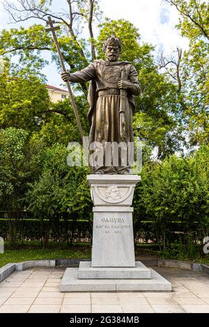 The Tsar Samuil Monument in Sofia, Bulgaria. Samuel was the Tsar ...