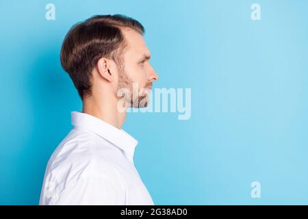 Profile photo of charming positive person crossed arms beaming smile ...