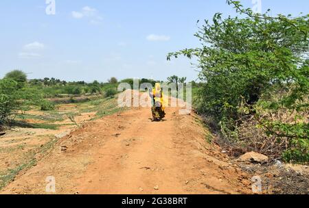 Beawar, Rajasthan, India, June 14, 2021: Rajasthani shepherd sitting ...