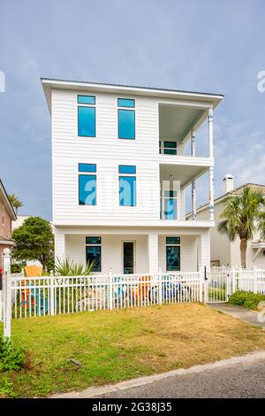 Seaside, FL, USA - June 12, 2021: Seaside Florida real estate used for ...