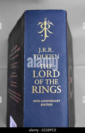 The Book of The Lord of the Rings in black binding with a monogram of ...