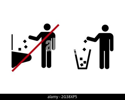 Toilet recycle bin icon. Outline toilet recycle bin vector icon color ...