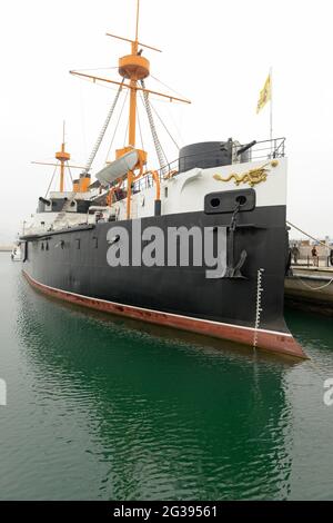 Full sized replica of the Dingyuan Ironclad battleship in Weihai ...