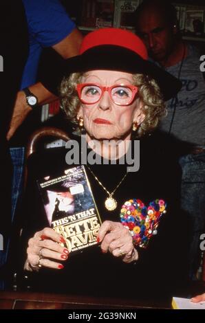Bette Davis Promoting her New Book "This & That" on February 13, 1988 ...