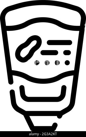 doy-pack peanut butter line icon vector illustration Stock Vector Image ...