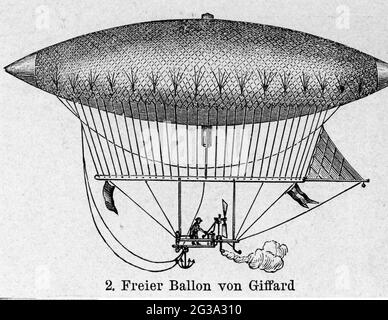 Airship by Henri Giffard Stock Photo - Alamy