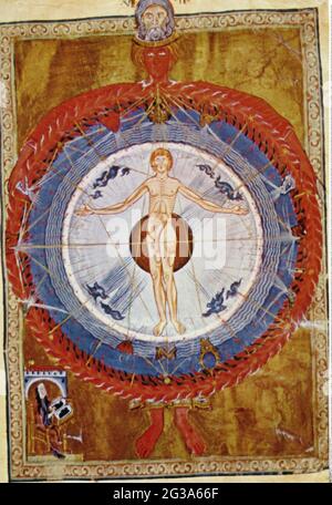 Hildegard of Bingen (1098-1179) German abbess and mystic. Her vision of ...