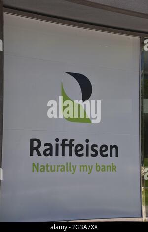 Building of the Banque Raiffeisen bank, Luxembourg branch, Luxembourg ...