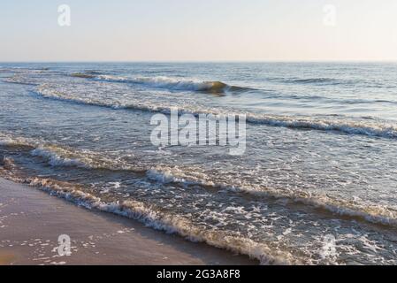 Areal shot of deep blue and rough sea with lot of sea spray.Blue ...
