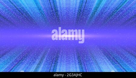 Binary code chaos wave. Digital technology. Data Sorting. Artificial intelligence.Big data.Smart ...