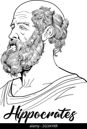 Hippocrates line art illustration, vector Stock Vector Image & Art - Alamy