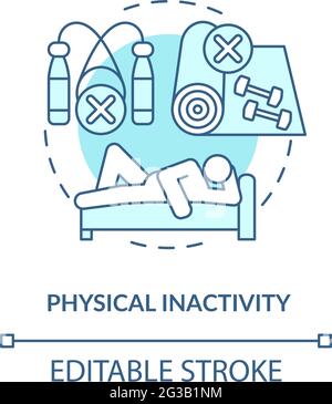 Physical inactivity concept icon Stock Vector Image & Art - Alamy