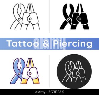 Piercing needle icon. Flat illustration of piercing needle vector icon ...