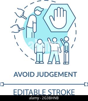 Avoid judgment concept icon Stock Vector Image & Art - Alamy