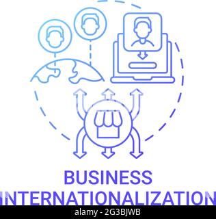 International business concept icon. Internationalization idea thin ...
