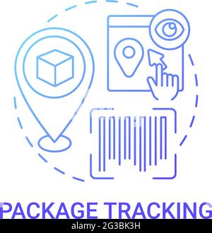 Tracking your order blue gradient concept icon Stock Vector Image & Art ...