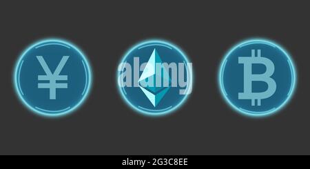 ethereum coin in laptop Stock Vector Image & Art - Alamy