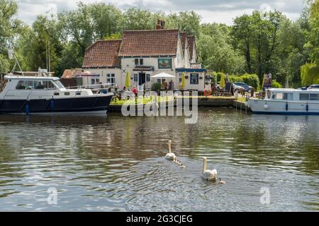 The Ferry House pub, Surlingham, Norfolk, England Stock Photo - Alamy