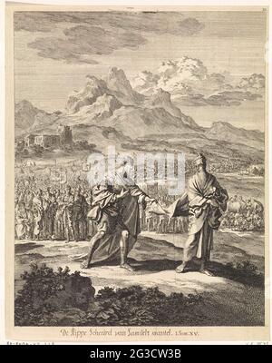Saul tears a piece by Samuel's cloak, Theodoor Koning, After Jacobus ...