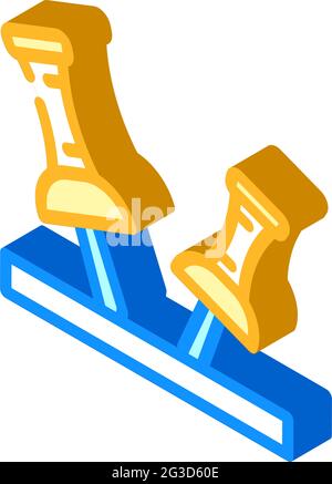 clamp stationery isometric icon vector illustration Stock Vector Image ...