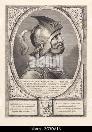 Portrait of Floris IV, Count of Holland; Florentivs IVTVS, Wilhelmi F ...