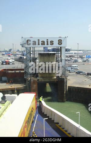 Ferry at Calais gate 7, port of Calais, France Stock Photo - Alamy