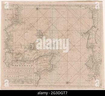 Dover Strait and English Channel map Stock Photo - Alamy