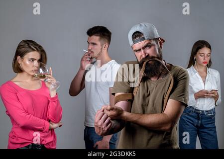 Hopeless drug addict going through addiction crisis, portrait of young ...