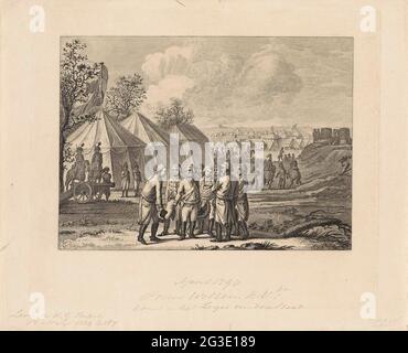 Willem V with his sons in the army camp, 1794, Cornelis Brouwer, After ...