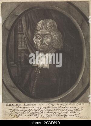 Portrait of Balthasar Bekker. Portrait of Balthasar Bekker, pastor and ...