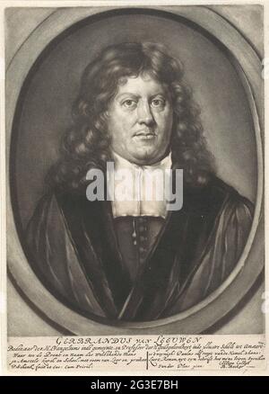 Portrait of the pastor and professor Gerbrand van Leeuwen, Pieter ...