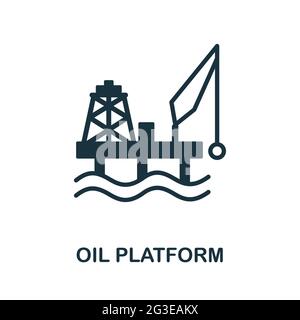 Drilling Rig icon. Monochrome simple element from oil industry collection. Creative Drilling Rig ...