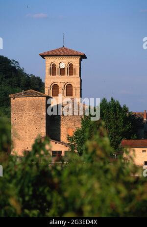 FRANCE. DROME (26) SAINT DONAT SUR L'HERBASSE CLOCHER OF COLLEGIAL THE ...
