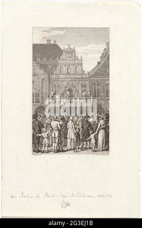 Combustion of a pamphlet in Haarlem, 1790, Reinier Vinkeles (I), after ...