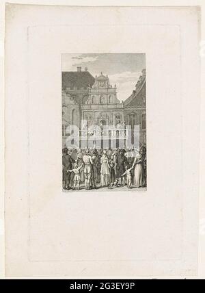 Combustion of a pamphlet in Haarlem, 1790, Reinier Vinkeles (I), after ...