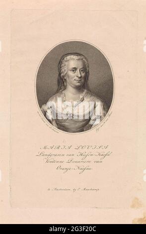 Portrait of Maria Louise, Princess of Oranje -Nassau, Reinier Vinkeles ...
