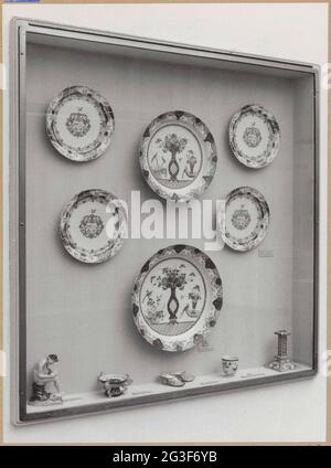 Greek antique pottery, plates and vases, Acropolis Museum, Athens ...