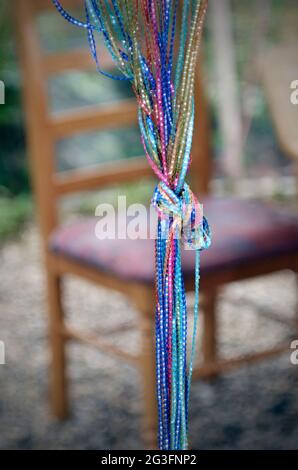 Open air cafe with curtain Stock Photo - Alamy