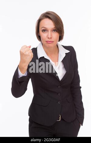 Business woman ready for competition and fight Stock Photo - Alamy