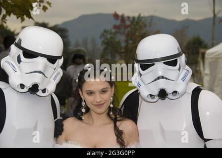 Two Warriors in White Armour and the Princess, Italy Stock Photo - Alamy