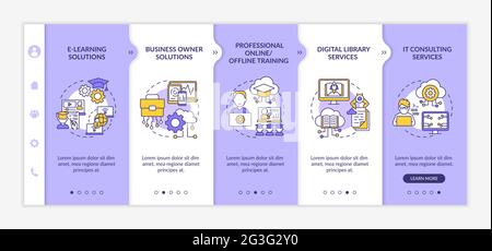 Society development projects onboarding mobile app page screen with ...