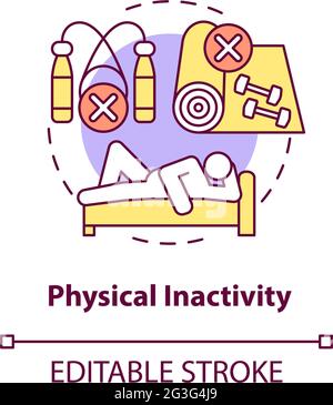 Physical inactivity concept icon Stock Vector Image & Art - Alamy