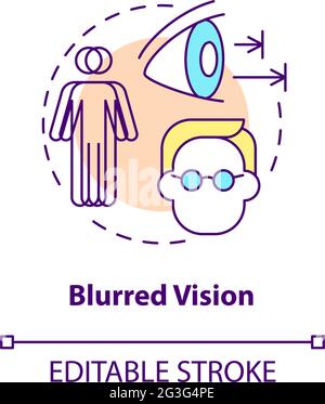 Diabetes eye icon logo sign vector outline in black and white color ...