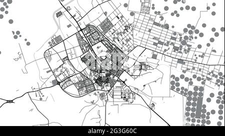 Urban vector city map of Tabuk, Saudi Arabia, Middle East Stock Vector ...